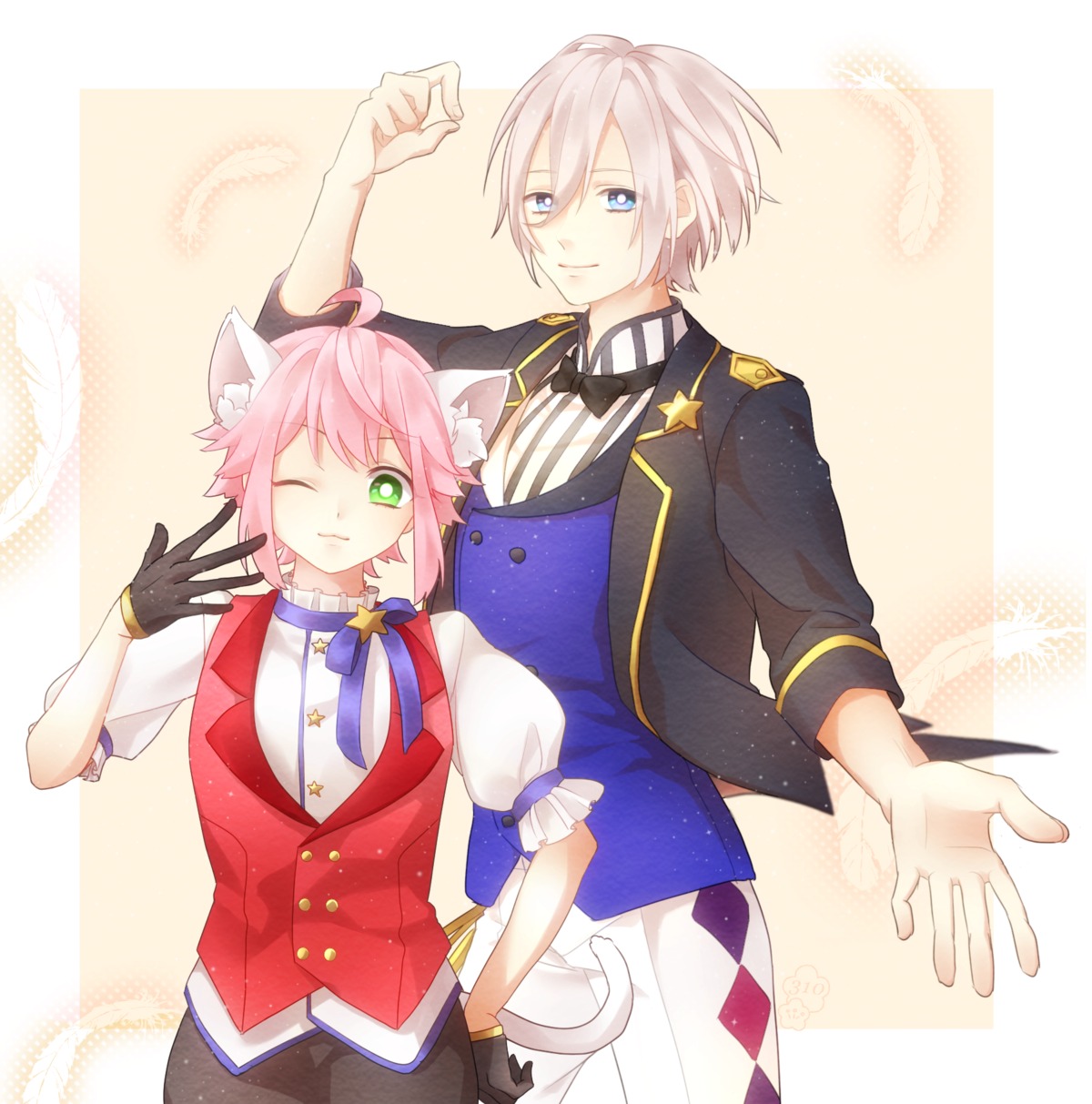 sato s2 ensemble stars! himemiya touri tenshouin eichi animal ears male nekomimi tail | #321871 ...